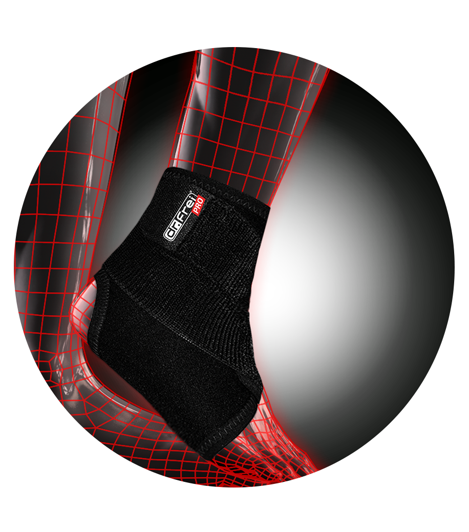 ANKLE SUPPORT ADJUSTABLE Aeropene material provides shock absorption ...